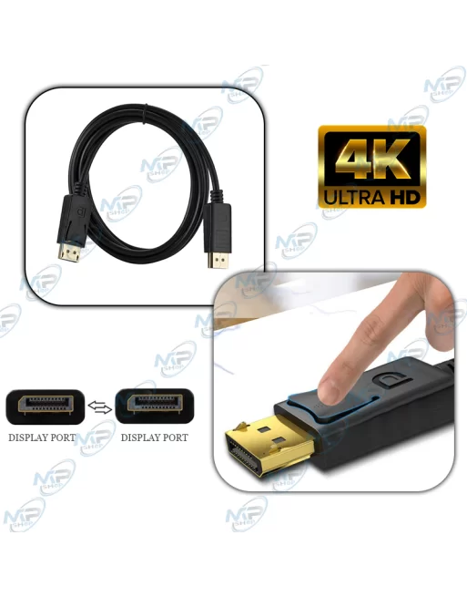 CABLE DISPLAY PORT MALE MALE 4k