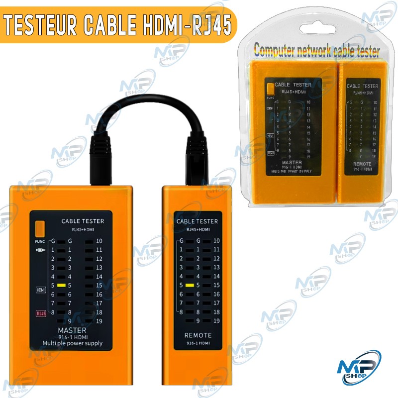Testeur de Câble RJ45 et HDMI HD LAN
