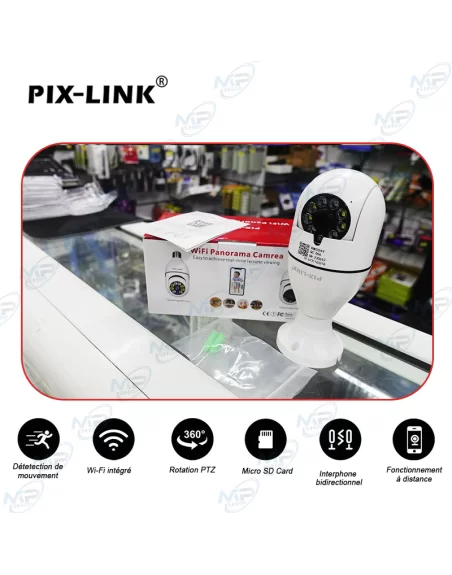CAMÉRA DE SURVEILLANCE INTELLIGENTE SANS FIL PIX-LINK