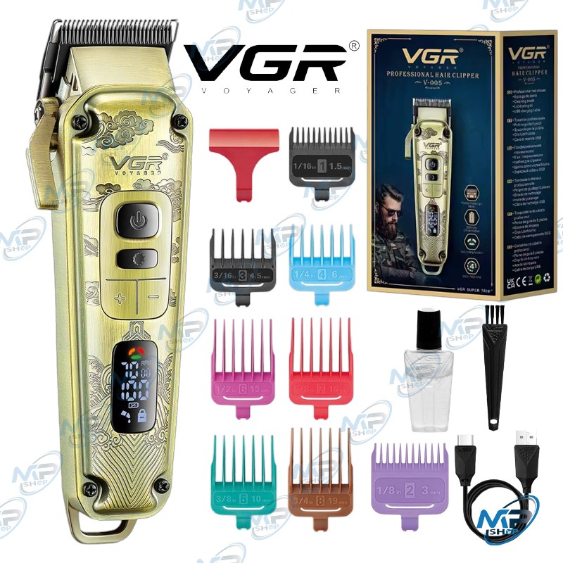 ️Tondeuse VGR V-055 Professionnelle Rechargeable - Écran LED, 8 Sabots de Guidage, Moteur 7000 ...