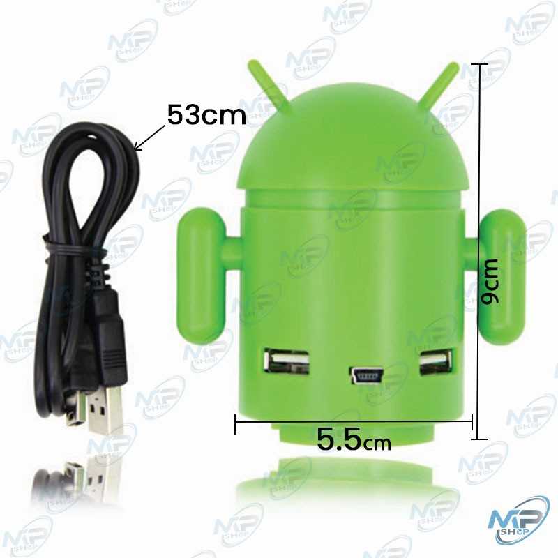 🤖Hub USB Android 4 Ports Haute Vitesse 2.0 - Design Unique
