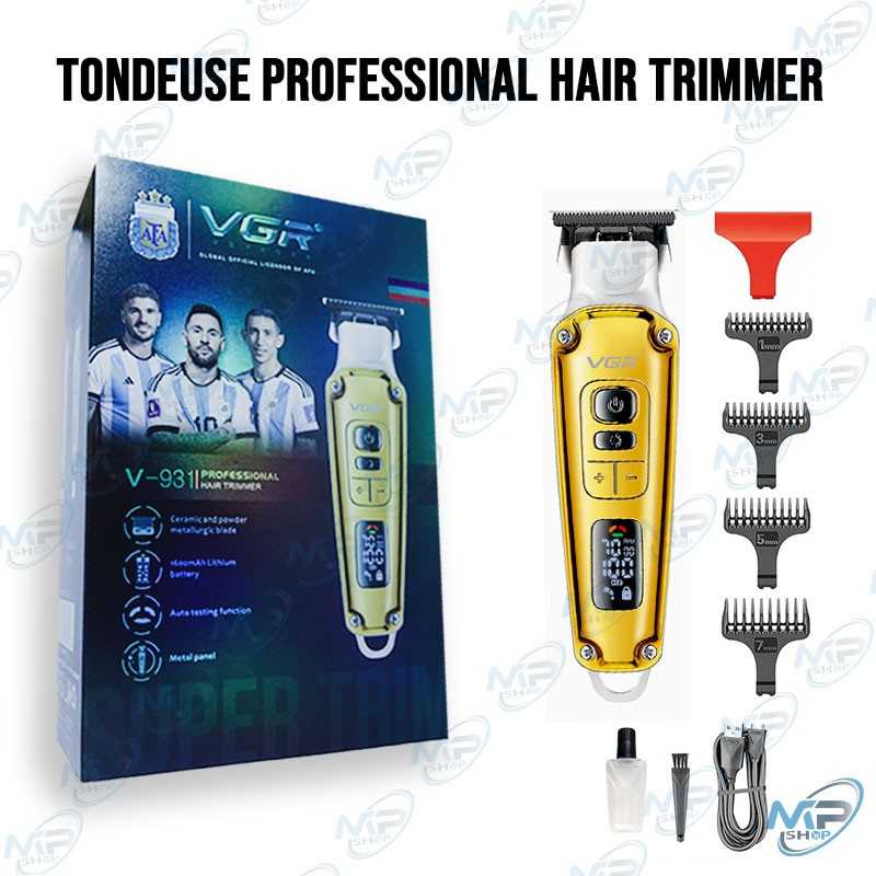 ️Tondeuse Cheveux et Barbe Professionnelle VGR - Lame Céramique USB